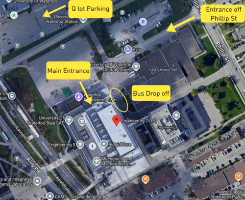 Parking and Directions | Engineering Outreach | University of Waterloo