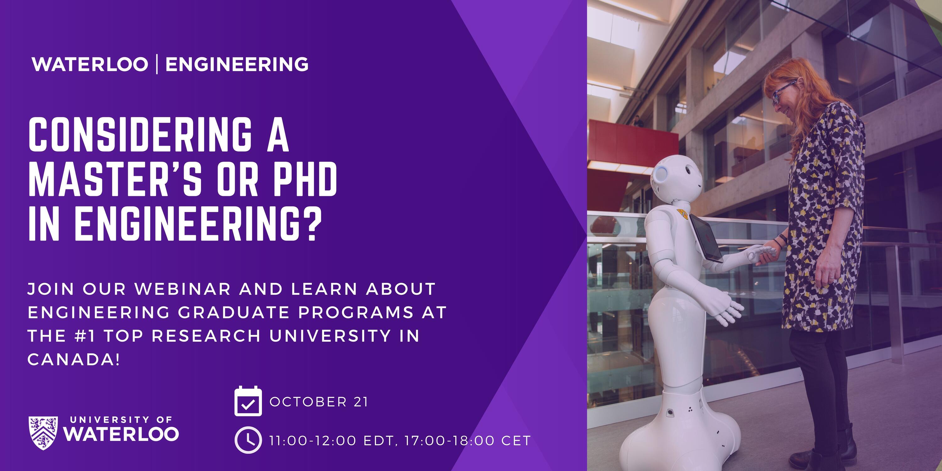 International Grad Webinar | Engineering | University of Waterloo