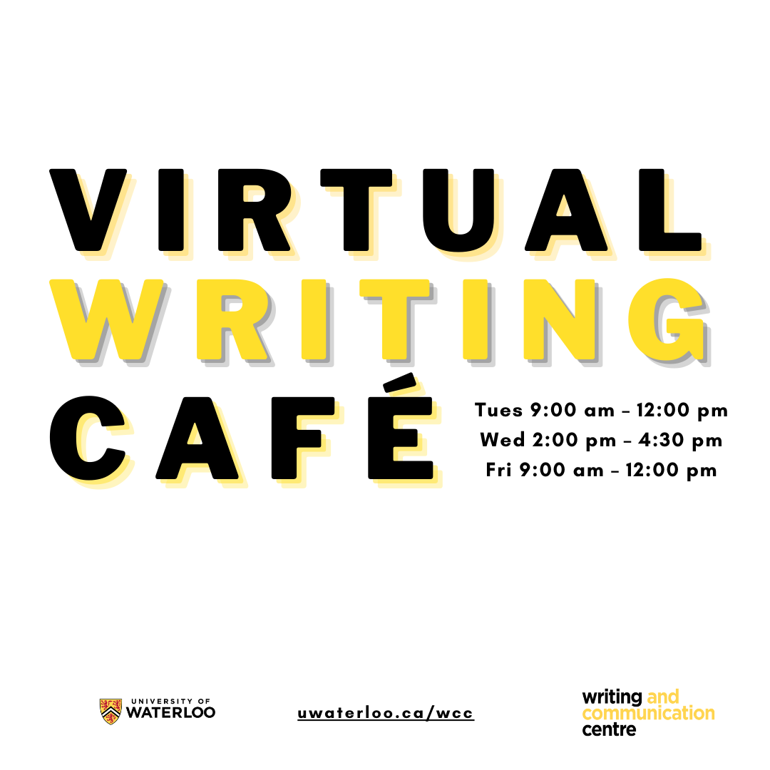 Virtual Writing Café | Waterloo Events | University of Waterloo