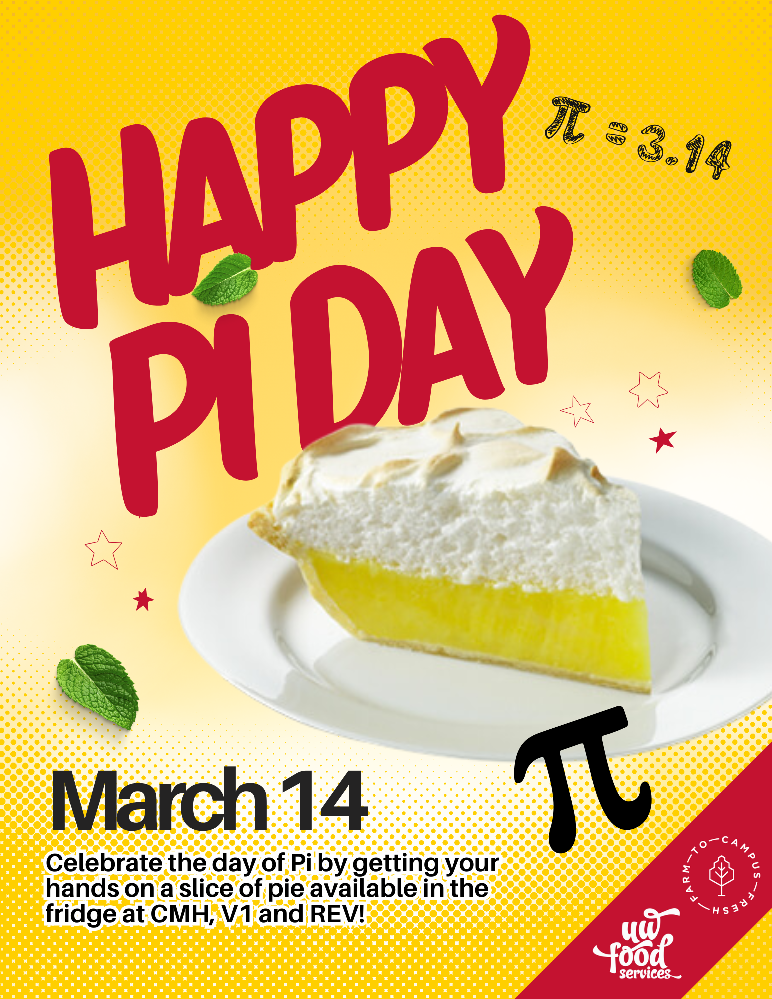 Pi Day at CMH | UW Food Services | University of Waterloo