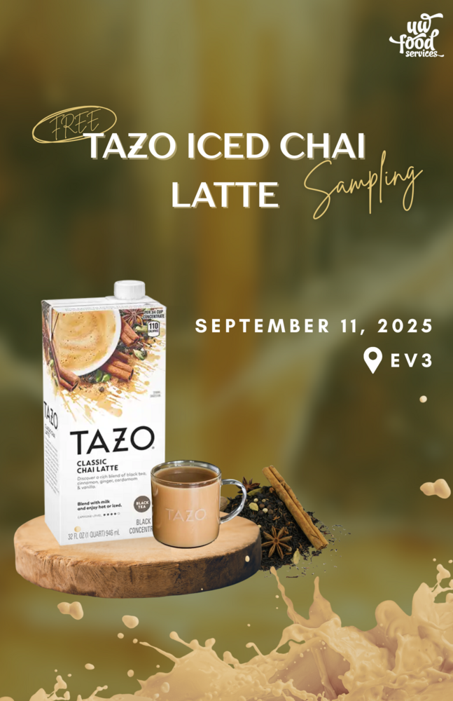 TAZO Sampling @ EV3 – Thurs. Sept. 11 | UW Food Services | University ...