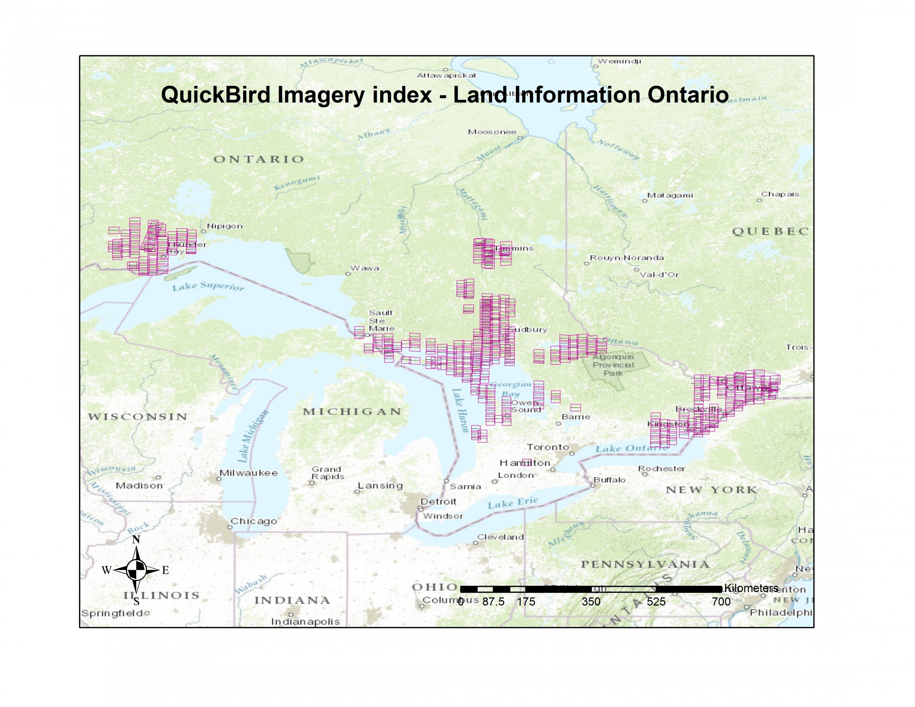QuickBird satellite imagery: Ontario coverage | Geospatial Centre ...