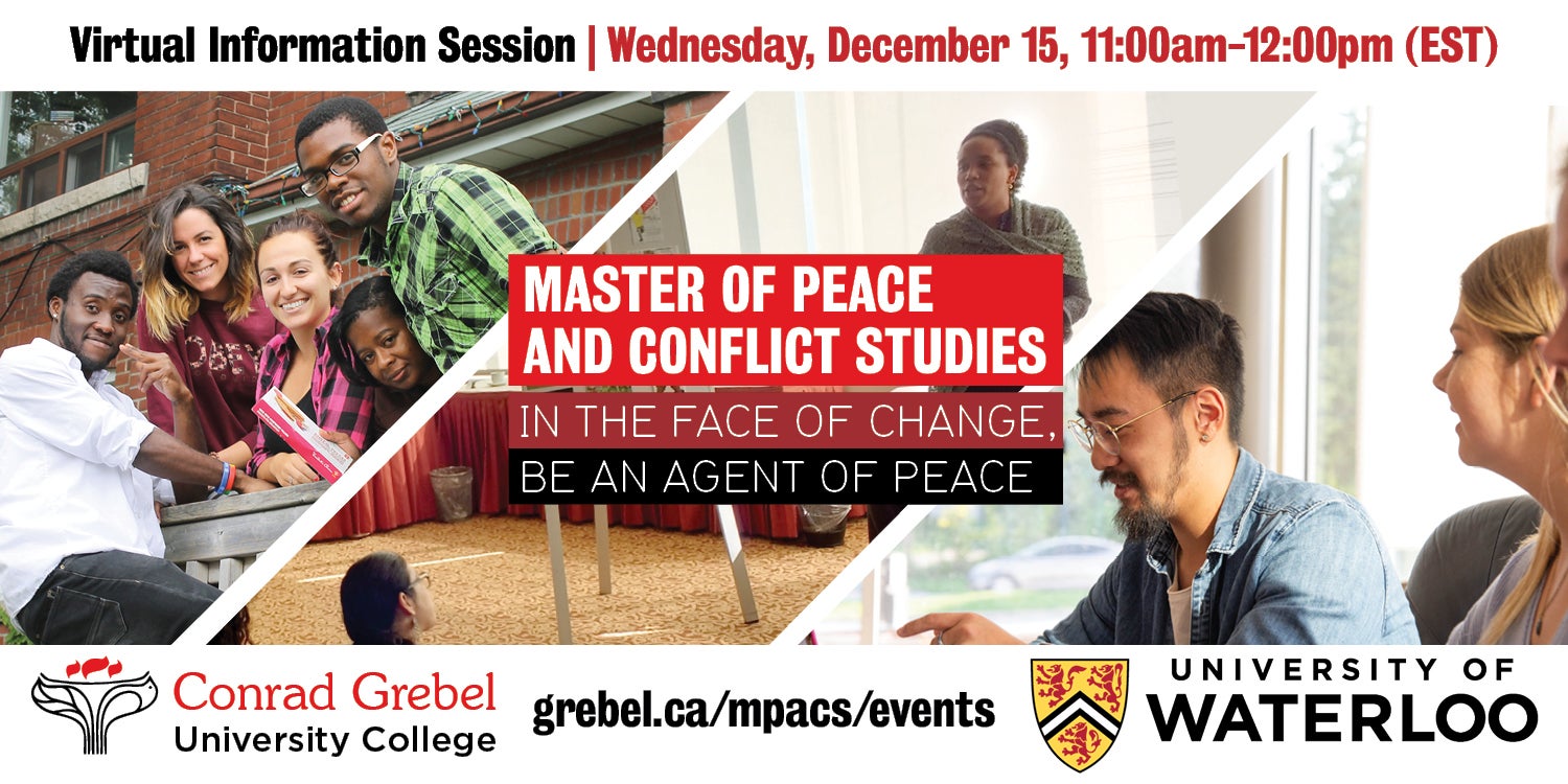 Master of Peace and Conflict Studies Virtual Information Session ...